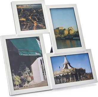 Balvi Fotorahmen Isernia Wei&szlig; Fassungsverm&ouml;gen: 4 Fotos Fotorahmen Tischmodell Kunststoff 30 x 30 cm