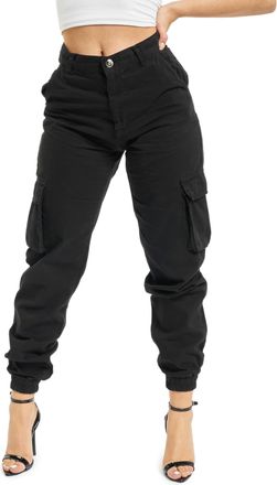 DEF Hosen Damen Cargohosen Schwarz XL