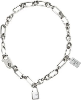 Acne Studios padlock chain necklace - Silber