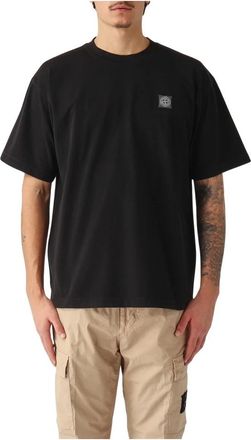 Stone Island Homme, Tops, Noir, Taille: M T-Shirt Regular