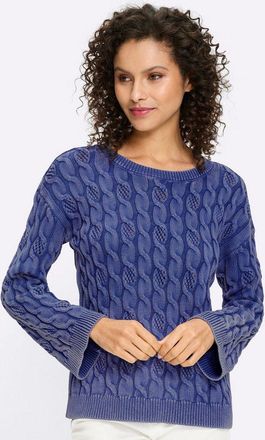 Heine Strickpullover Pullover Langarm Ajour, Zopfmuster