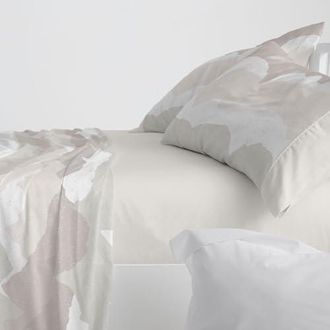 Burrito Blanco Burrito Blanco Bettwäsche-Set für Betten mit 135 cm Breite (+ Größen verfügbar), 50% Polyester, 50% Baumwolle, 50% Baumwolle, Design 137, Sandfarben (