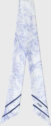 Maje Seidenschal Mit Blumenprint - Wei&szlig;/blau - Maje