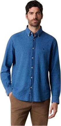 Brooks Brothers Homme, Chemises, Bleu, Taille: XL Chemise en denim coupe classique avec col boutonn&eacute;