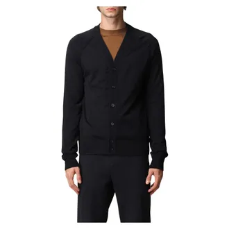 Paolo Pecora Homme, Pulls, Bleu, Taille: M Cardigan en maille ajour&eacute;e