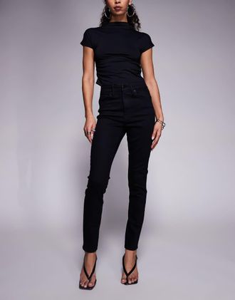Good American Always Fits Good Legs - Skinny-Jeans in Schwarz
