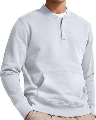 Generic Sweat-shirt &agrave; manches longues pour homme avec fermeture &eacute;clair quart chaud surdimensionn&eacute; respirant sweat &agrave; capuche dext&eacute;rieur veste de loisirs d&eacute;cont