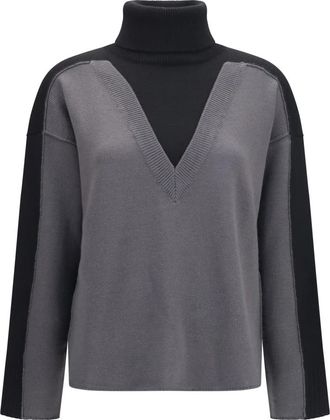 Maison Margiela Pullover mit hohem Kragen - - Knitwear - Damen - Grau - S