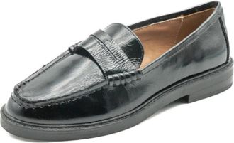 Steve Madden Femme, Chaussures, Noir, Taille: 38 EU Chaussures noires en cuir pour femmes Adison