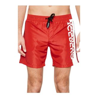 Iceberg Vertical Logo Badehose - - Swimwear - Herren - Rot - L
