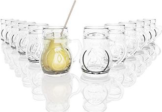 Stölzle Oberglas Williams Birne Schnapsgläser mit Henkel 40 ml / 12 x Digestif Gläser mit Birnen-Relief/Schnapsgläser 4 cl/Besondere Shotgläser