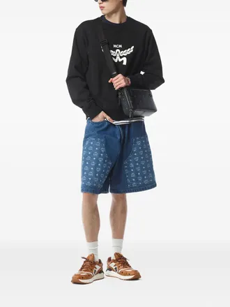 MCM petit sac à bandoulière Diamond Visetos - Noir