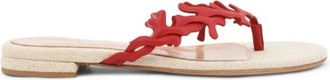 Gianvito Rossi Femme, Chaussures, Rouge, Taille: 38 1/2 EU Ocean Thong Sandal