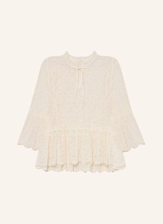 Milano Milano Italy Blusenshirt Aus Spitze Mit 3/4-Arm weiss