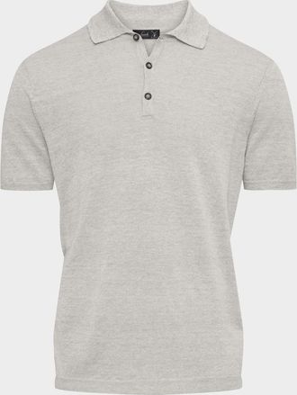 van Laack Poloshirt gestrickt aus Leinen