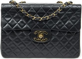 Chanel Crossbody Bags - Maxi Jumbo XL Flap - Gr. unisize - in Schwarz - f&uuml;r Damen