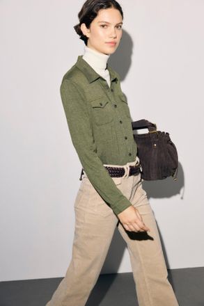 Gerard Darel Chemise en jersey - BARBA - Vert Kaki