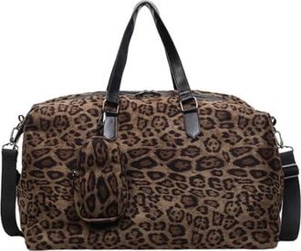 Generic Sac imprim&eacute; l&eacute;opard, Sacs de voyage pour femmes, sac &agrave; bandouli&egrave;re ajustable pour Yoga, Weekend, Gym, voyage, shopping et les voyages daffaires(Khaki)