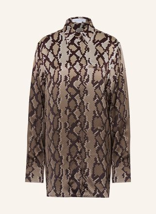 Stella McCartney Oversized-Hemdbluse Aus Satin braun