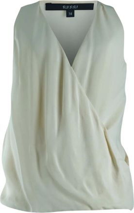 Gucci Trägershirt mit V-Ausschnitt - Weiß