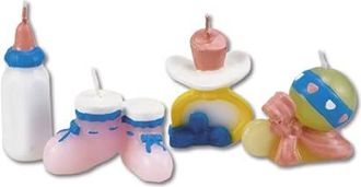 Städter Kerzen Baby 2,5-5 cm Bunt Set, 4-teilig