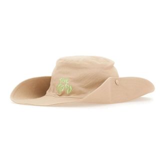 The Attico Femme, Accessoires, Beige, Taille: S/M Chapeau &agrave; Bord Large