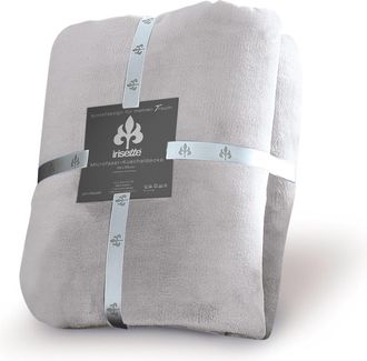 Irisette Microfaser Kuscheldecke Relax, hellgrau, Größe:150 x 200 cm