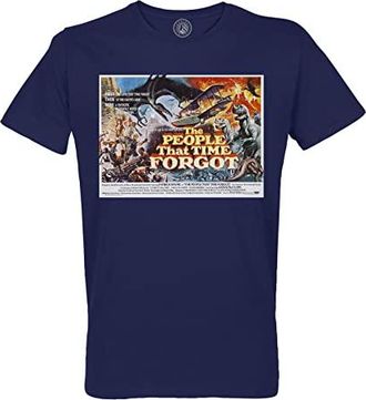 Fabulous T-Shirt Homme Col Rond Coton Bio Vieille Affiche Anglaise de Film The People That Time Forgot Rétro Poster Cinéma Vintage