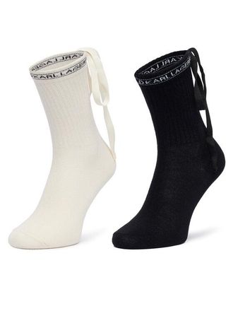 Karl Lagerfeld Lange Socken B3W47037 Schwarz