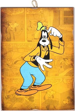 Disney Pippo Goofy Dingo Wandbild, Serie Cartoon-Figuren, Druck auf Holz, 25 x 18 cm