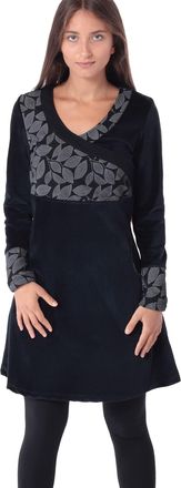 Purewonder Kleid Alternatives Samtkleid dr36 Schwarz XXL