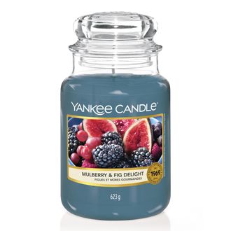 Yankee Candle Company Duftkerze im Glas (gro&szlig;) | Mulberry & Fig Delight | Kerze mit langer Brenndauer bis zu 150 Stunden | Perfekte Geschenke f&uuml;r Frauen