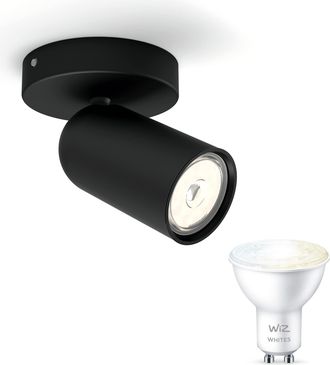 Philips myLiving Pongee Aufbauspot Schwarz - 1 Leuchte - Spots Oberfl&auml;che inkl. WiZ GU10 - Warmwei&szlig; bis kaltwei&szlig;es Licht - Bluetooth