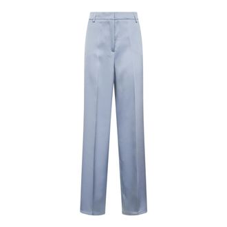 Blanca Vita Satin Tailored Hosen - - Trousers - Damen - Blau - XS