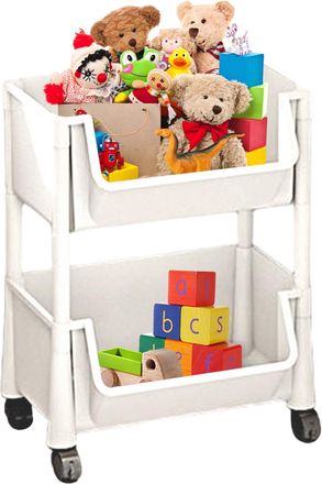 Generico B&uuml;cherwagen mit Rollen, mehrschichtiger Aufbewahrungs-Organizer, Schreibwarenwagen f&uuml;r zu Hause, mobiles B&uuml;cherregal mit glatten R&auml;dern, vielseitig