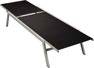 vidaXL Sonnenliege Stahl und Textilene Schwarz - Vidaxl