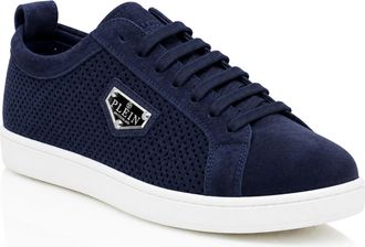 Philipp Plein Perforated Suede Low-Top Sneakers
