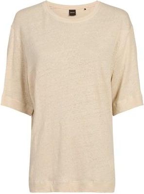 HUGO BOSS T-shirt Emma &agrave; col rond en lin