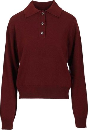 Maison Margiela Poloshirt - Dunkelrot