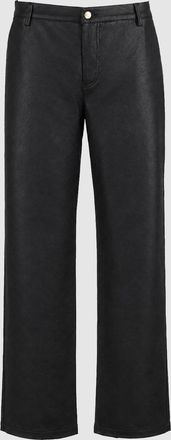 Jeanne Vouland Pantalon Roman Taille Mi-Haute, Jambe Droite Simili Noir
