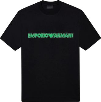 Emporio Armani Homme, Tops, Noir, Taille: XL T-shirt en jersey m&eacute;lange de lyocell