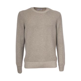 Gran Sasso Slim Fit Kaschmirpullover mit Rundhalsausschnitt - - Knitwear - Herren - Beige - 3XL