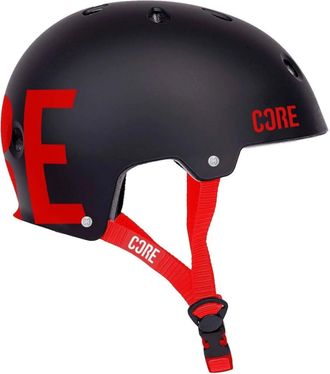 CORE Unisex - Erwachsene Street Sporthelme, Schwarz/Rot, S