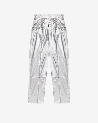 Isabel Marant Pantalon Aude - Femme - Argent - Taille 34 - Isabel Marant