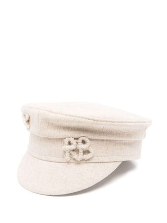 Ruslan Baginskiy casquette gavroche &agrave; logo appliqu&eacute; - Tons neutres