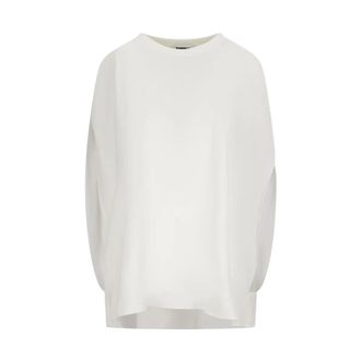 Darkpark Darkpark, Femme, Blouses et Chemises, Blanc, Taille: 38 FR Chemisier l&eacute;ger sans manches en jersey