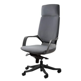 Selsey MAXIMAL - Schreibtischstuhl atmungsaktiver Stoffbezugmit und Wippfunktion, Grau/Schwarz