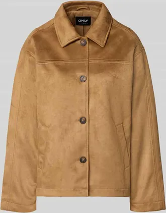 Only Regular Fit Kunstlederjacke in Velours-Optik Modell CAROLINA