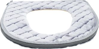 Holibanna Verdickter Universeller Toilettensitzbezug mit Weichem Grauem Chenille Bezug Waschbares Gepolstertes Wc Kissen f&uuml;r Haushalt und Badezimmer