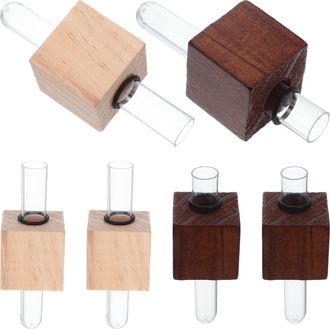 Aboofan 10 St&uuml;ck Teiliges Mini Magnetische Holzvase f&uuml;r K&uuml;hlschrank Platzsparende Reagenzglas blumenvase mit Magnet f&uuml;r Kleine Pflanzen und Dekoration in K&uuml;ch